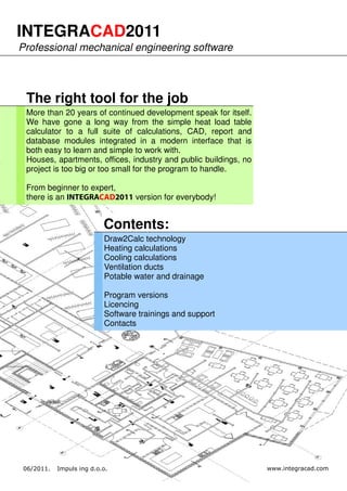 IntegraCAD 2011 - HVAC calculation and drawing software | PDF