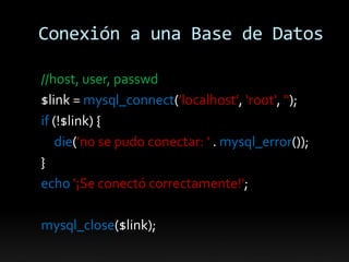 Taller de PHP + Code Igniter | PPT