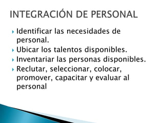 Integración de personal | PPT