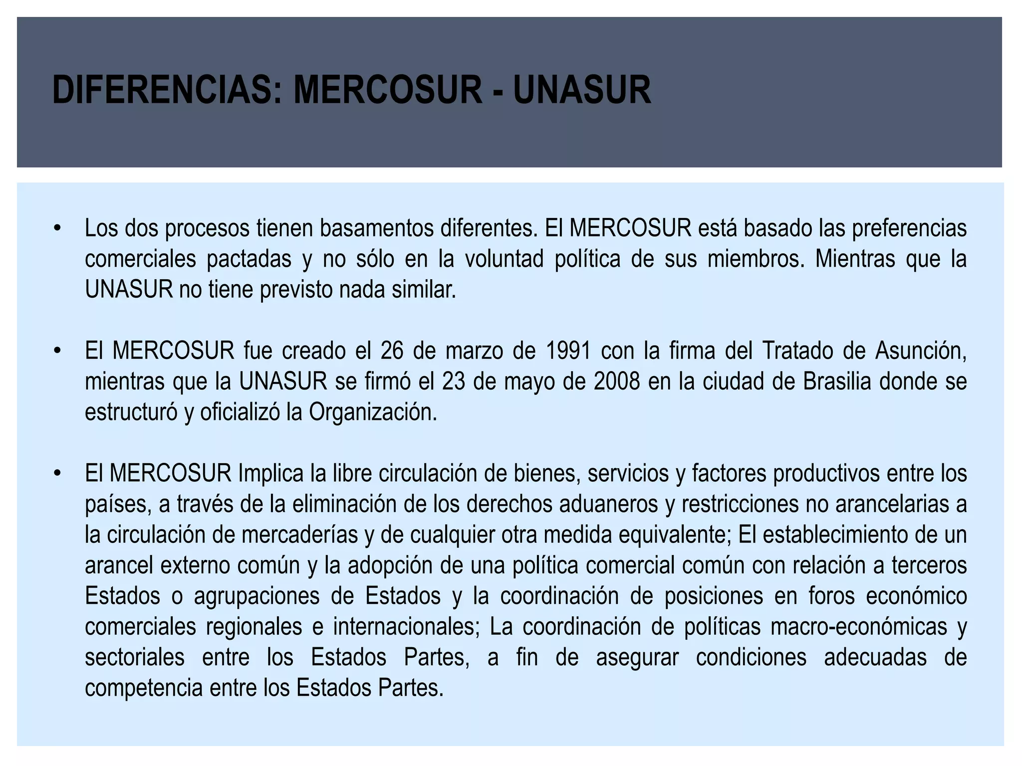 Integración latinoamericana módulo iv mercosur y unasur | PPT