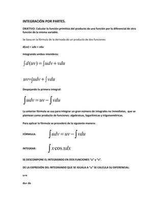 INTEGRACIÓN POR PARTES | DOC