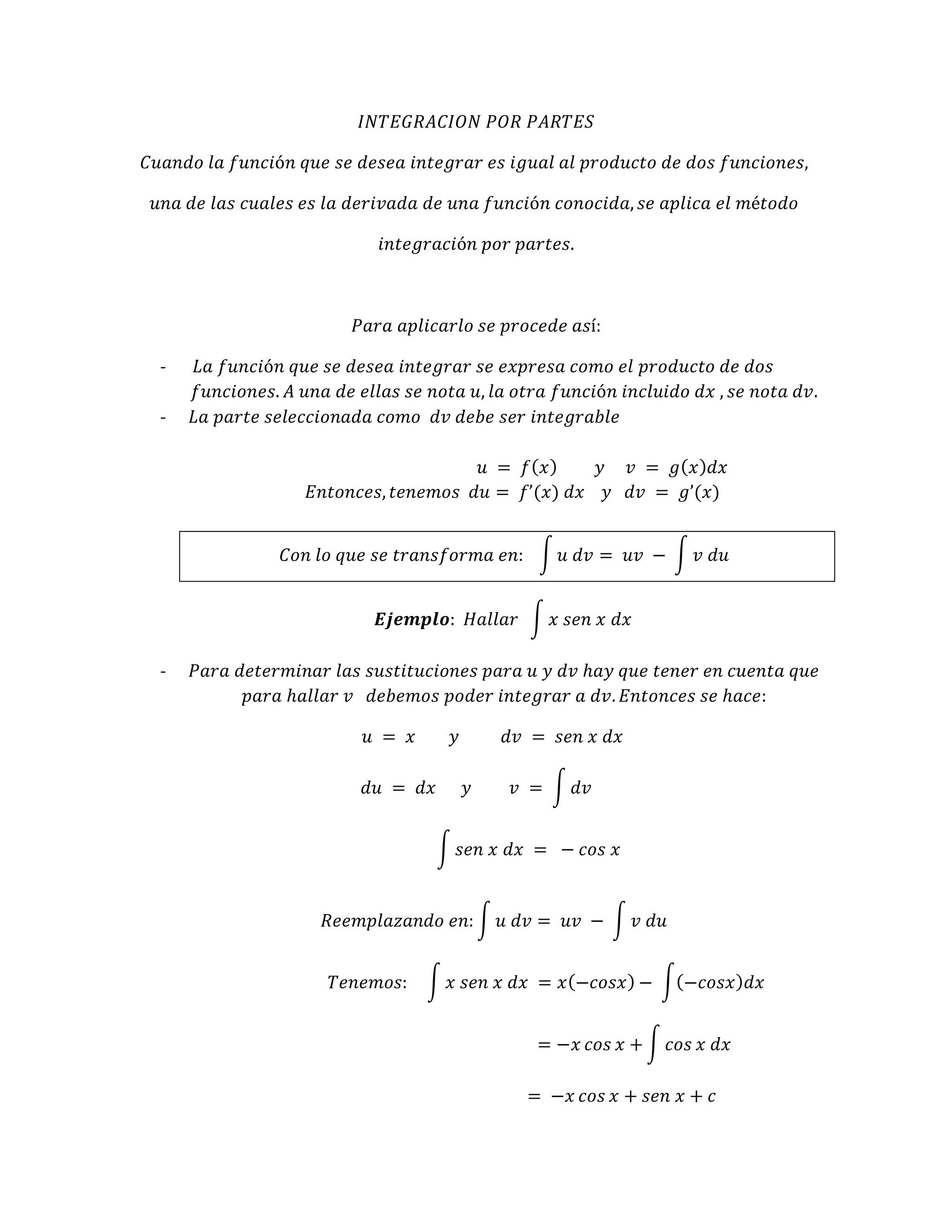 Integracion+por+partes | PDF
