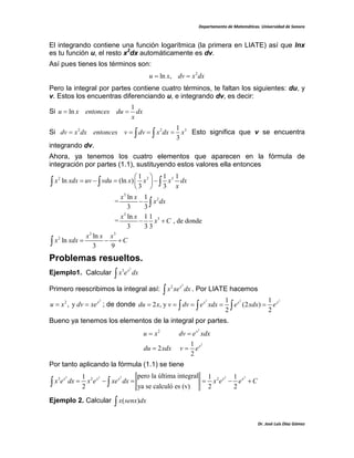 Integracion por partes | PDF