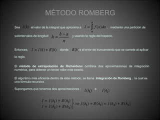 Integración Romberg | PPT
