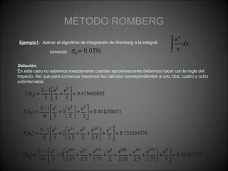 Integracion Romberg | PPT