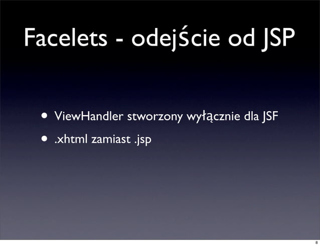 Integracja JSF + Facelets + Spring + JPA + Tomahawk | PPT Integracja JSF + Facelets + Spring + JPA + Tomahawk | PPT