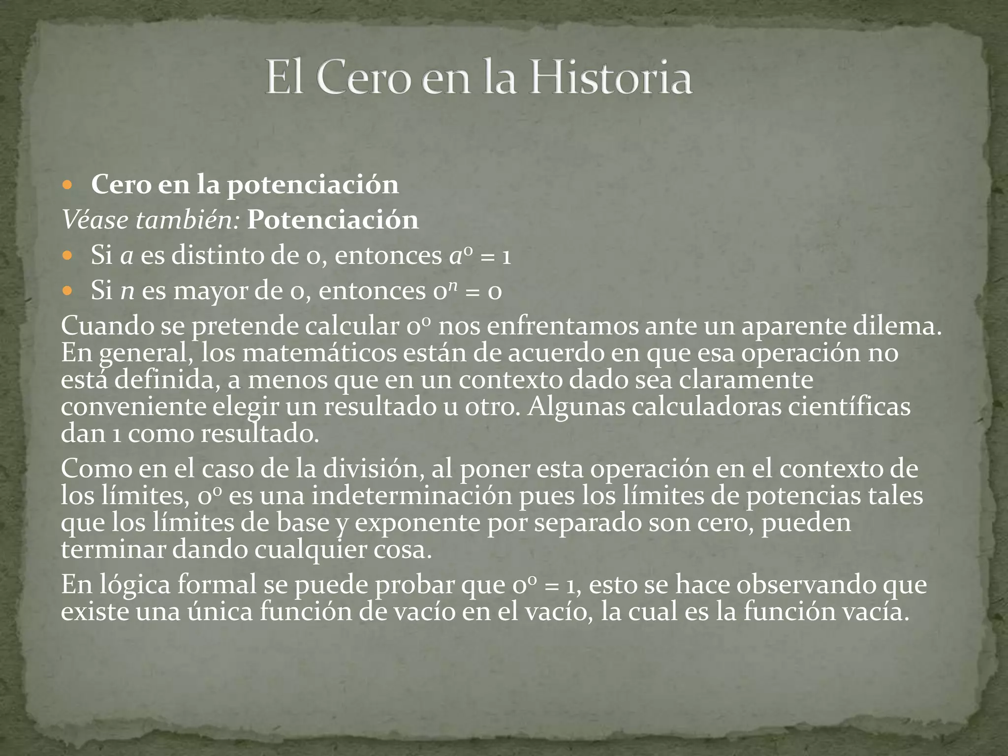La historia del Cero | PPTX