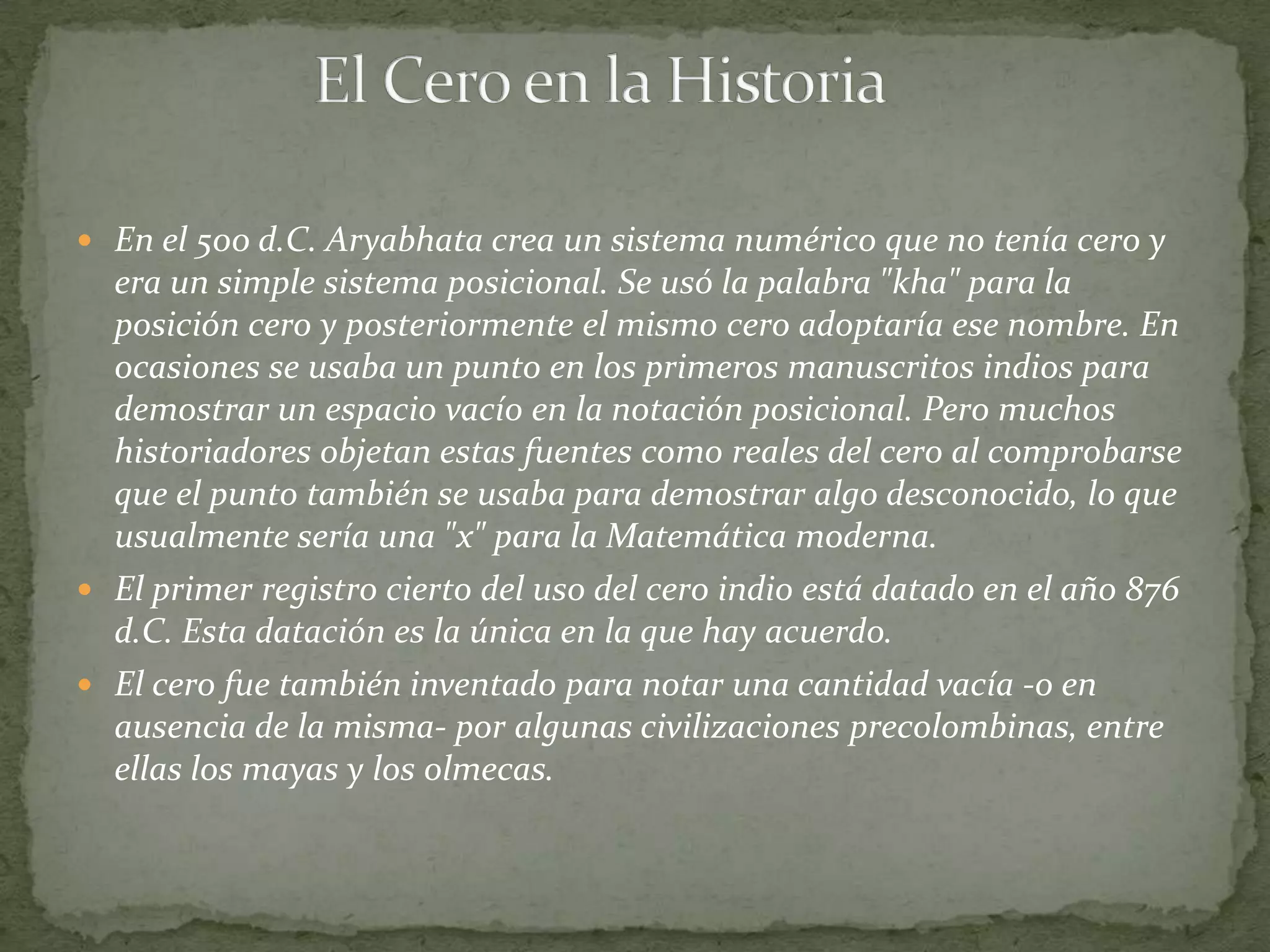 La historia del Cero | PPT