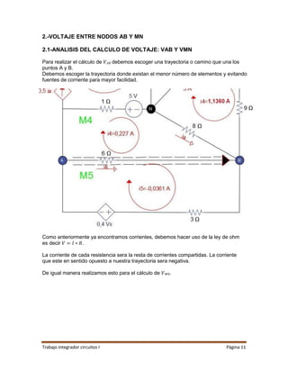 Ley de voltajes de Kirchhoff, supermallas, equivalente de Thévenin y ...