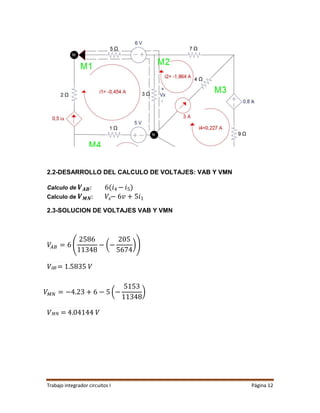 Ley de voltajes de Kirchhoff, supermallas, equivalente de Thévenin y ...