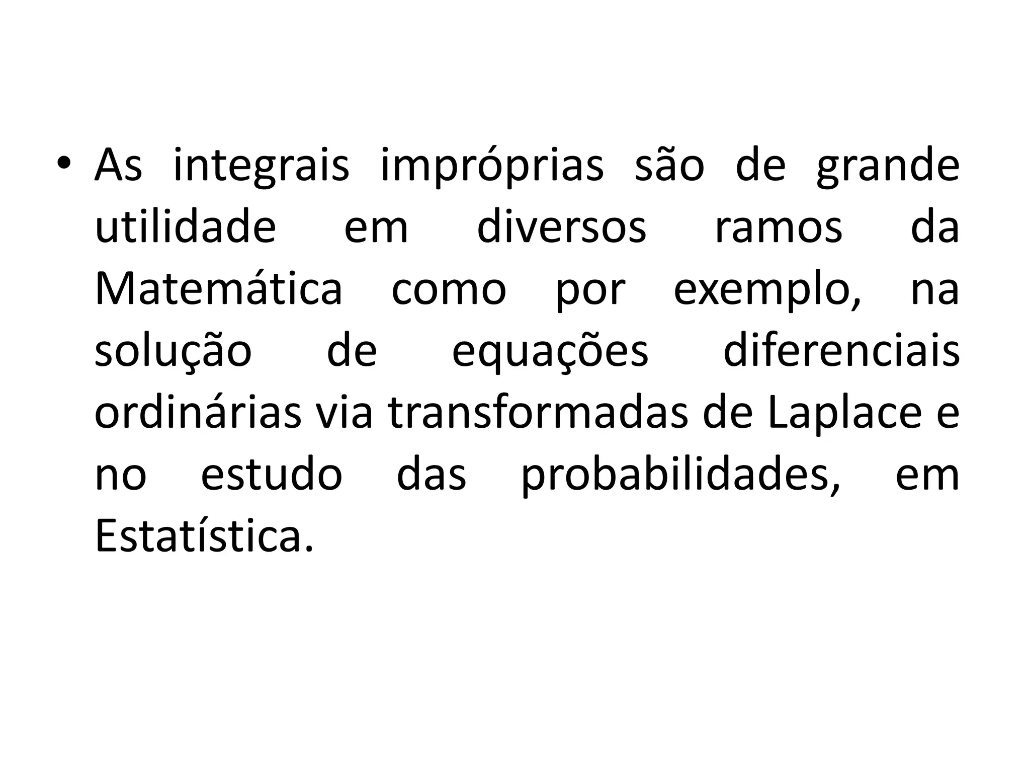 Integrais impróprias | PPTX