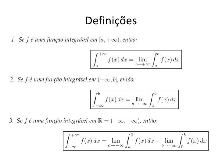 Integrais impróprias