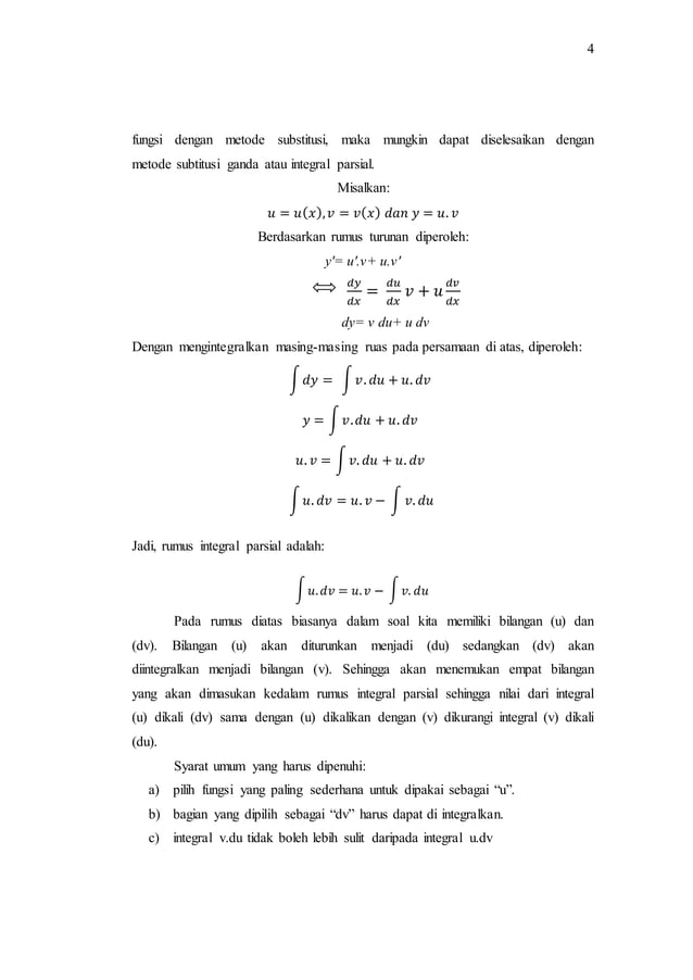 Integral parsial | DOCX