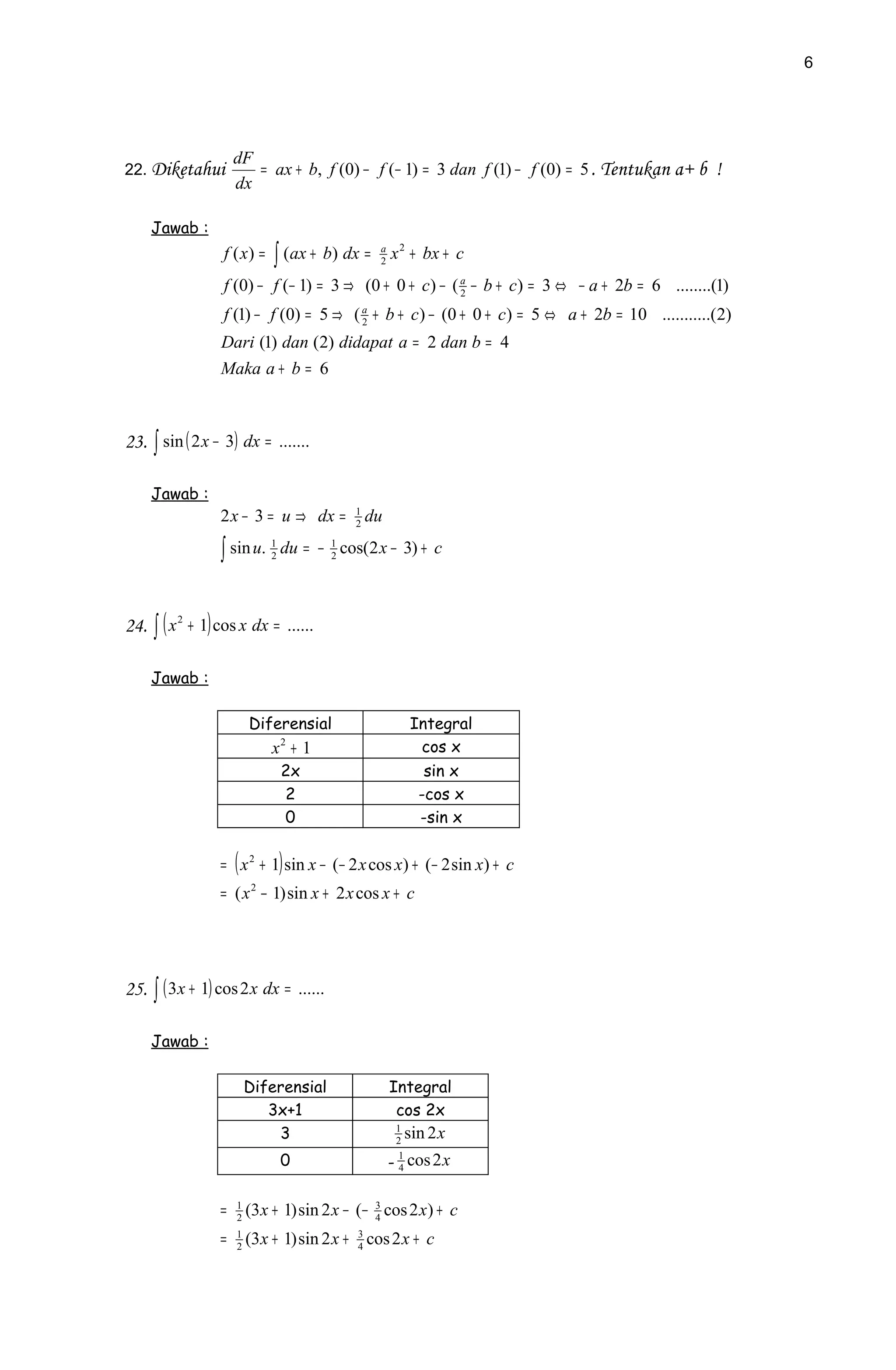 Integral soal-jawab | PDF