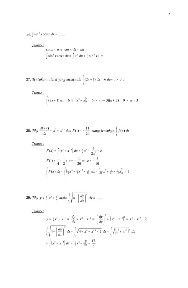 Integral soal-jawab | PDF