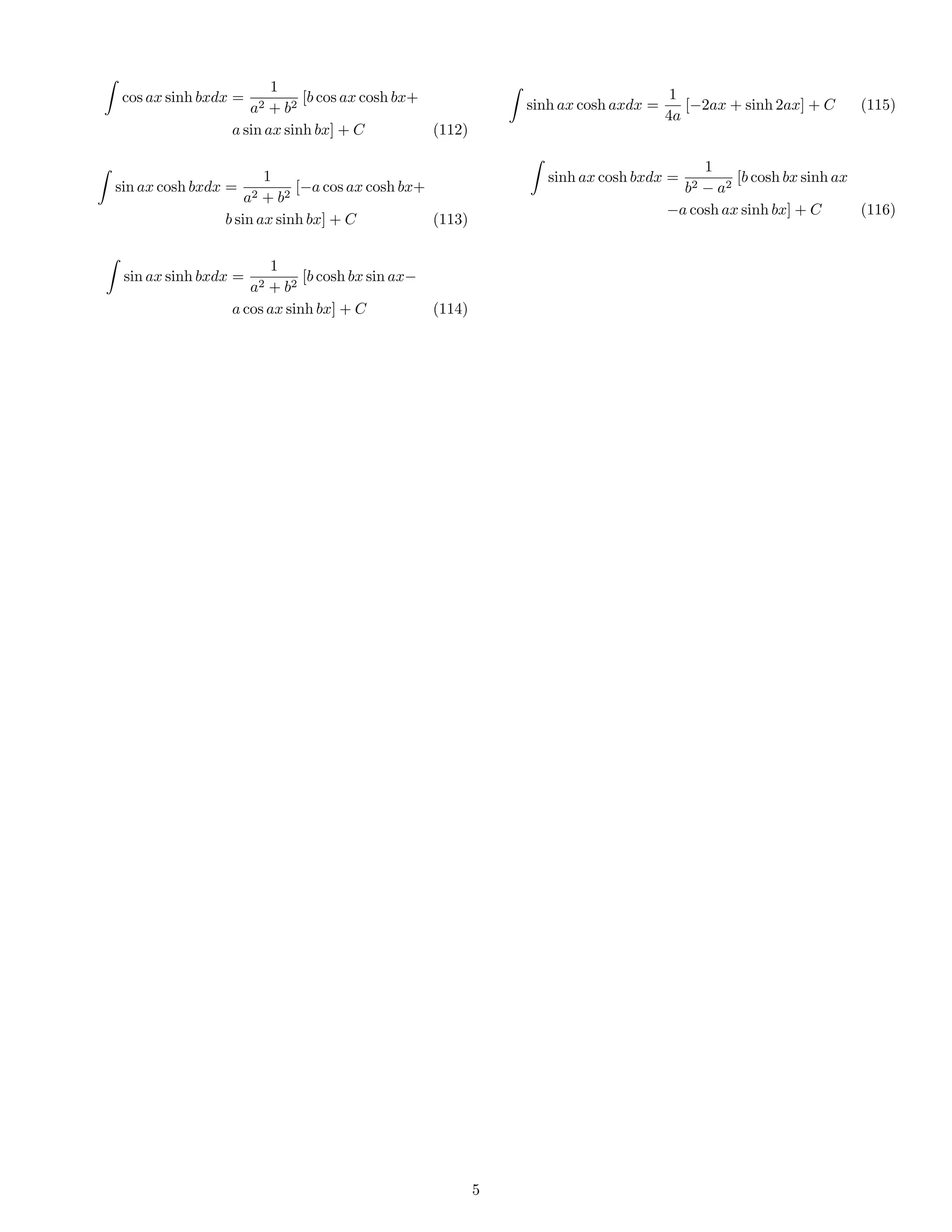 Integral table | PDF
