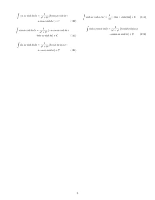 Integral table | PDF