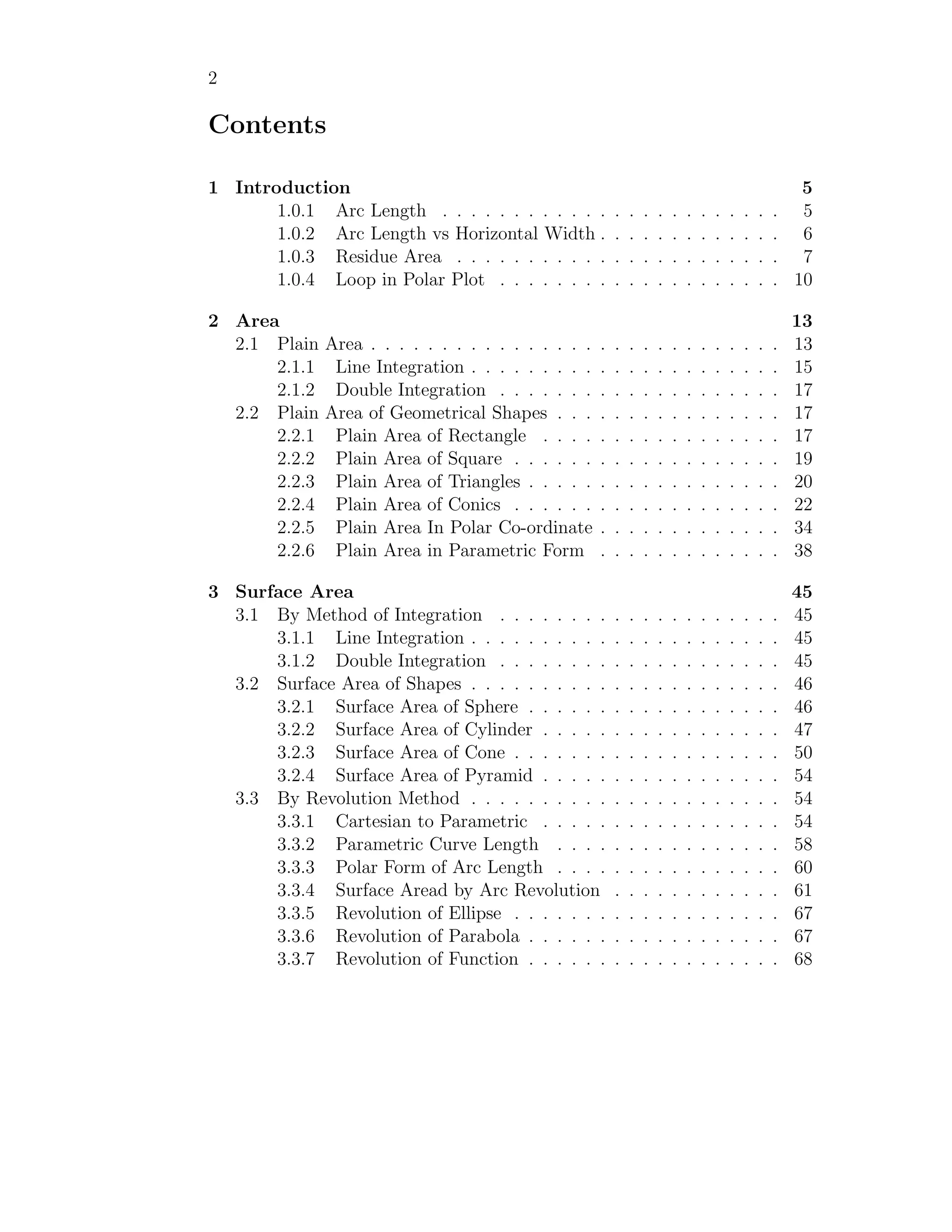 Principle of Integral Applications - Integral Calculus - by Arun Umrao ...