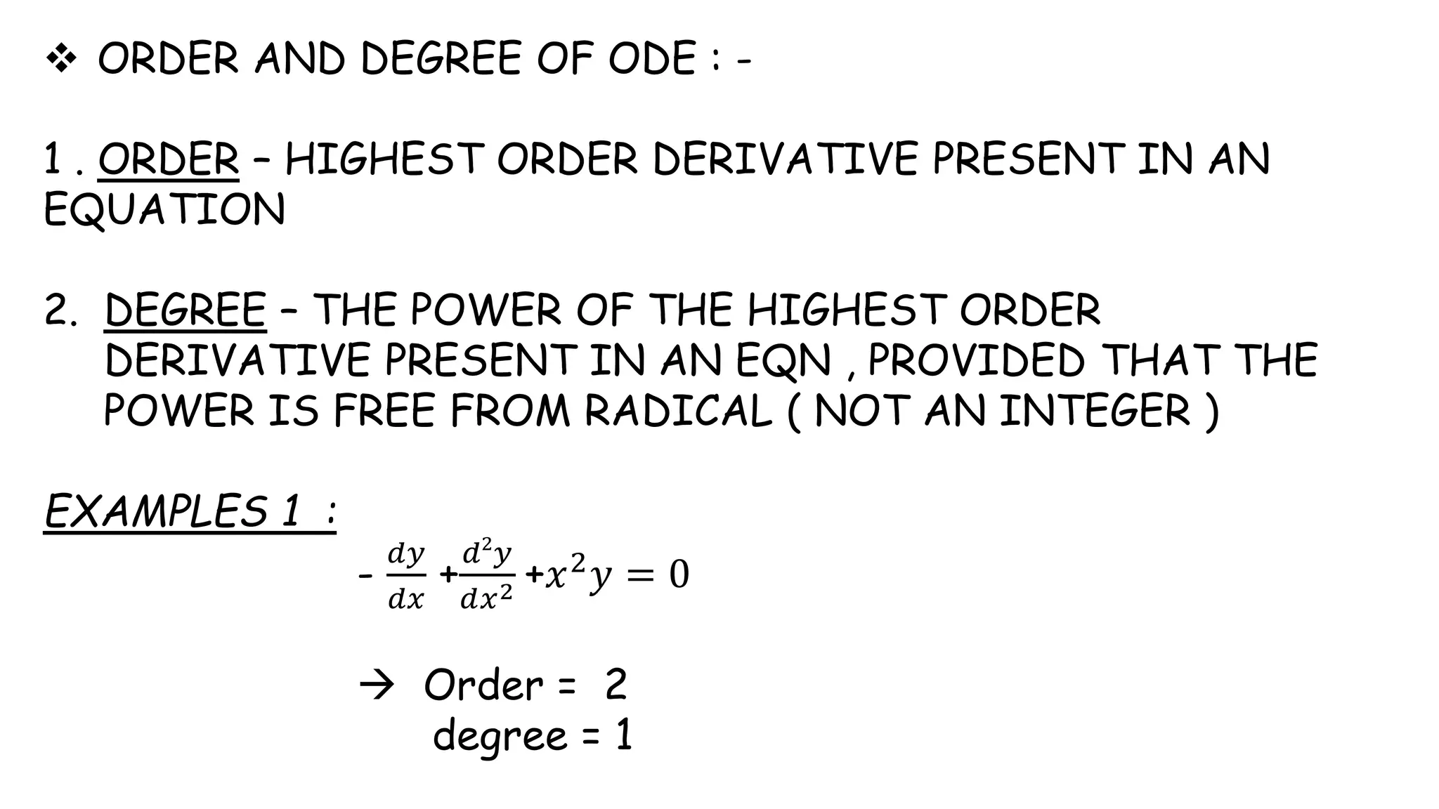 DIFFRENTIAL EQUATION OF FIRST ORDER | PPTX