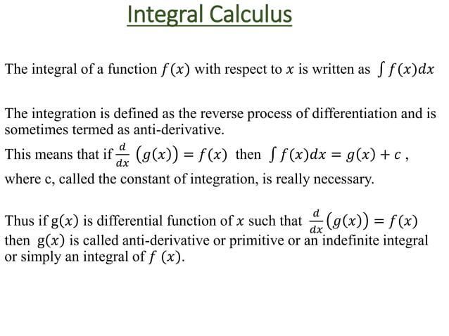 Integral calculus | PPT