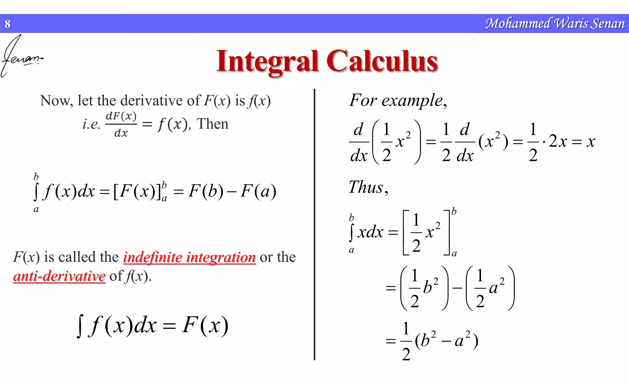 Introduction to Integral calculus | PPT Introduction to Integral calculus | PPT