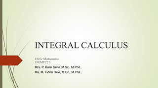 Integral calculus | PPTX