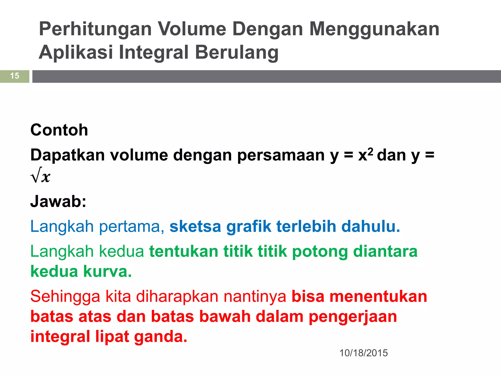 Integral dalam ruang dimensi n | PPTX