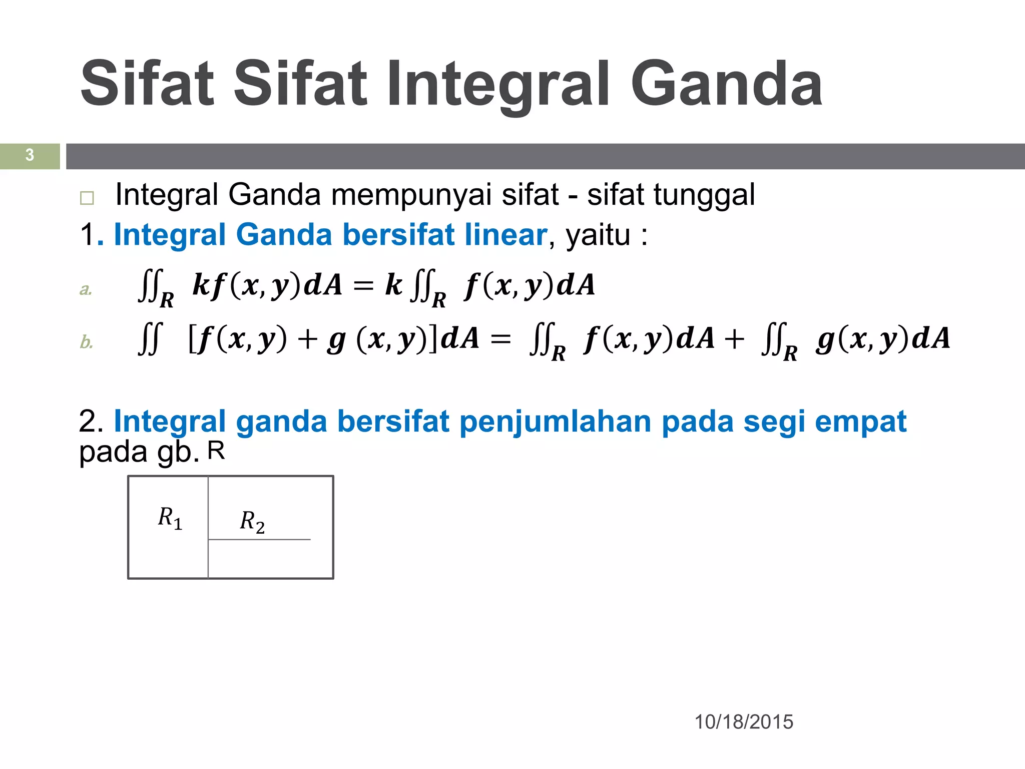 Integral Dalam Ruang Dimensi N Pptx