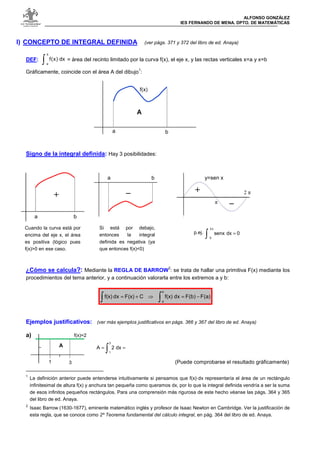 Integral definida | PDF