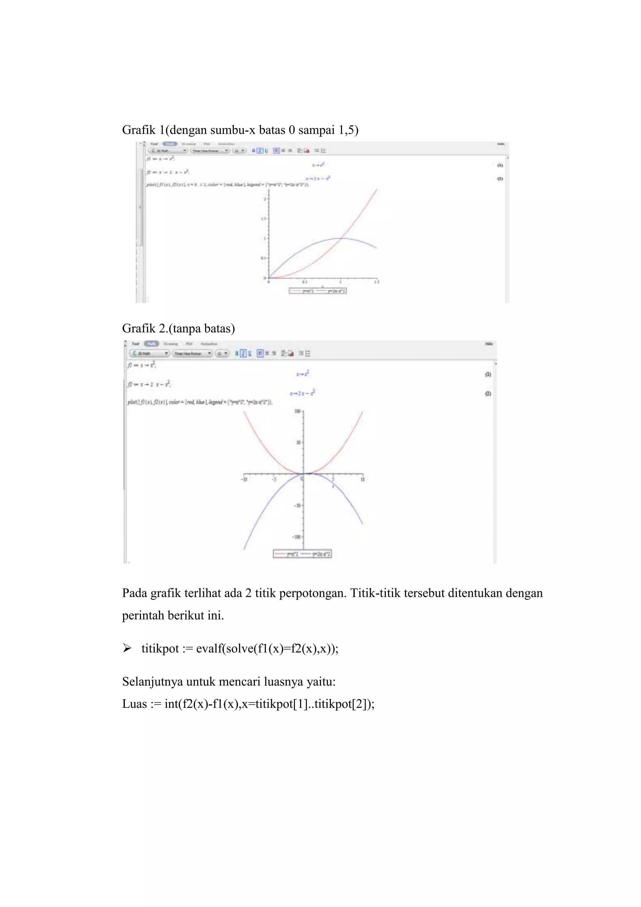 INTEGRAL menggunakan MAPLE | DOCX