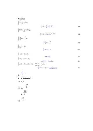 INTEGRAL menggunakan MAPLE | DOCX