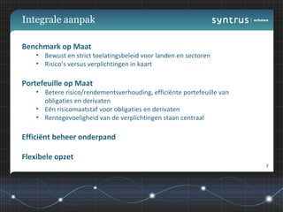 Integrale aanpak benchmark op maat | PPT