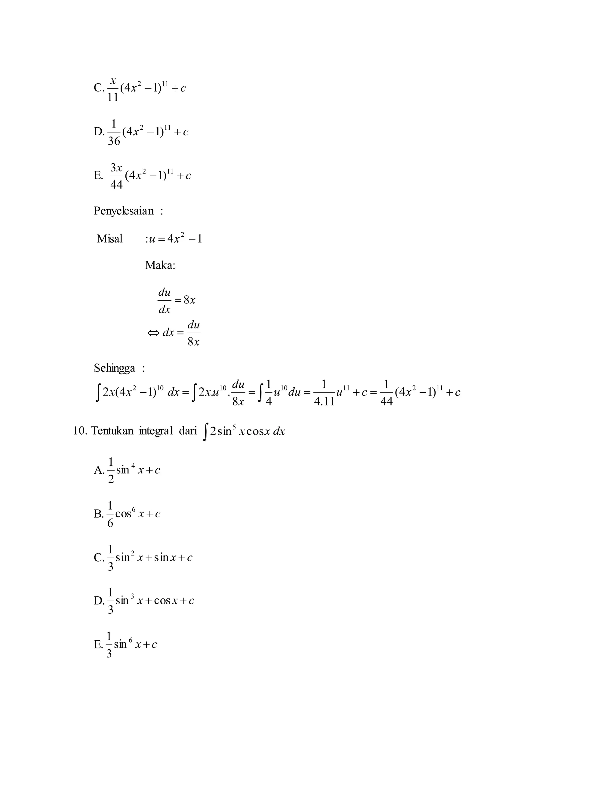 Integral easy | PDF