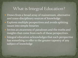 Integral Education and the Brain; A very very brief introduction | PPTX ...