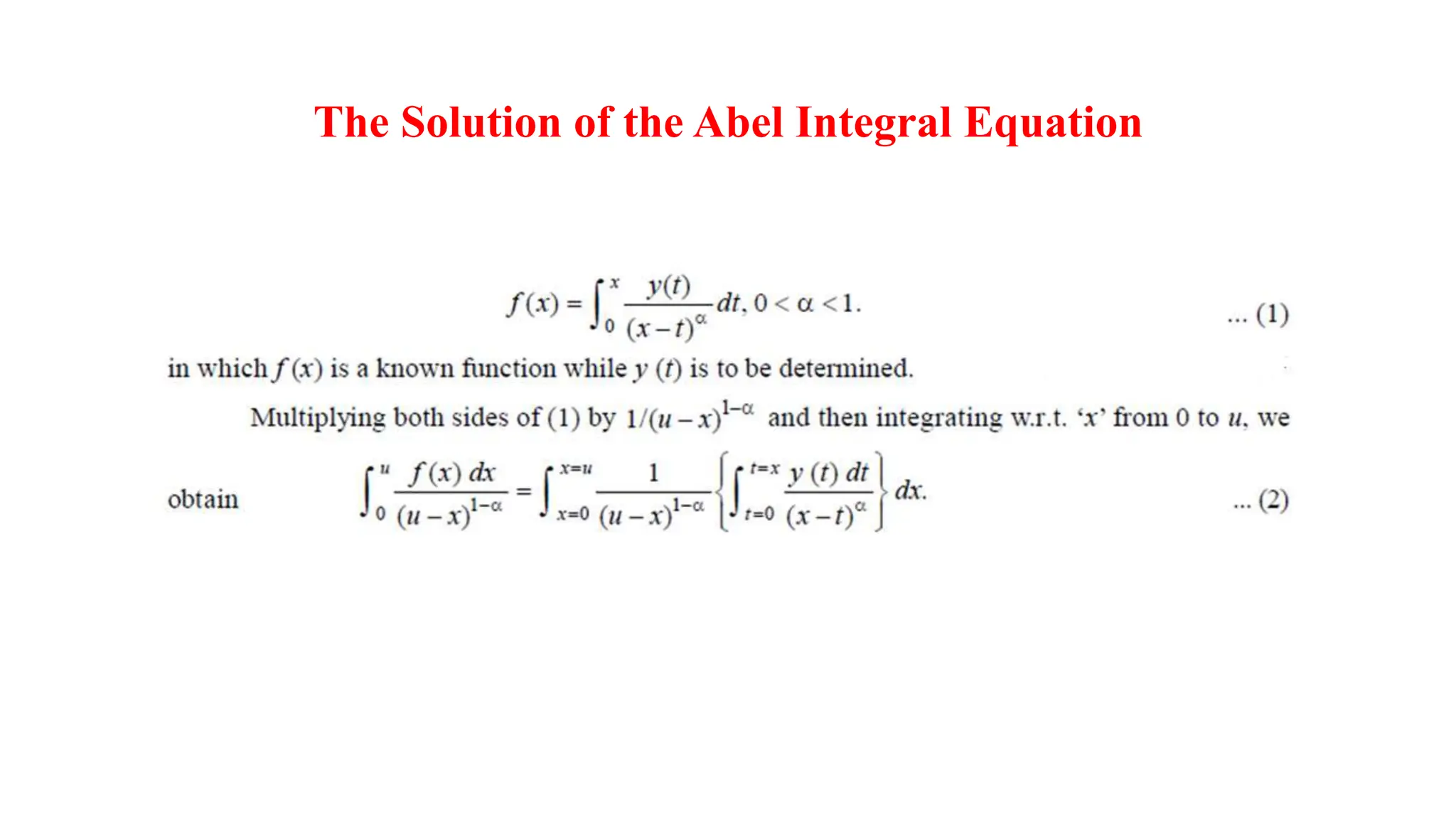 Integral Equations PPT Unit-III | PPTX