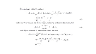 Integral Equations PPT Unit-III | PPTX