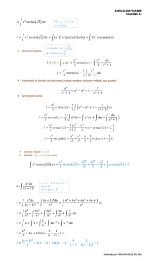 Ejercicios Resueltos de Calculo II | PDF