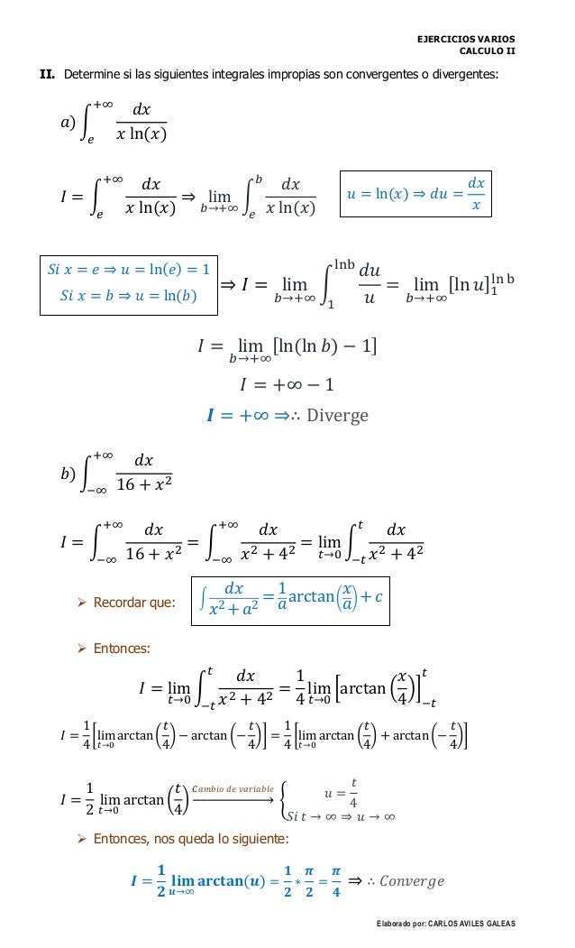 Ejercicios Resueltos de Calculo II