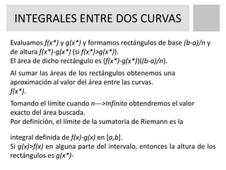 Integrales entre dos curvas | PPTX