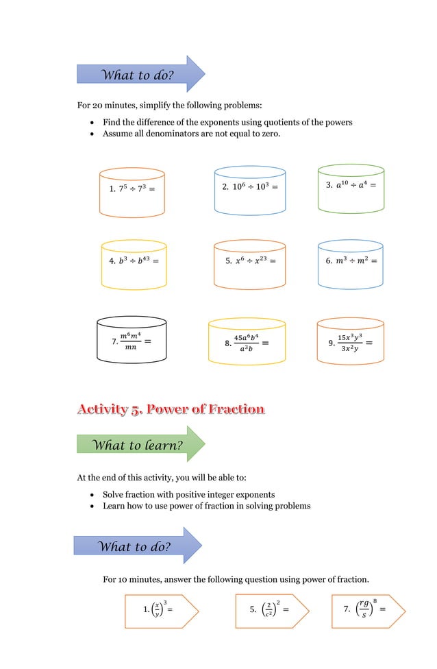 Integral exponent 1 (Instructional Material) | PDF