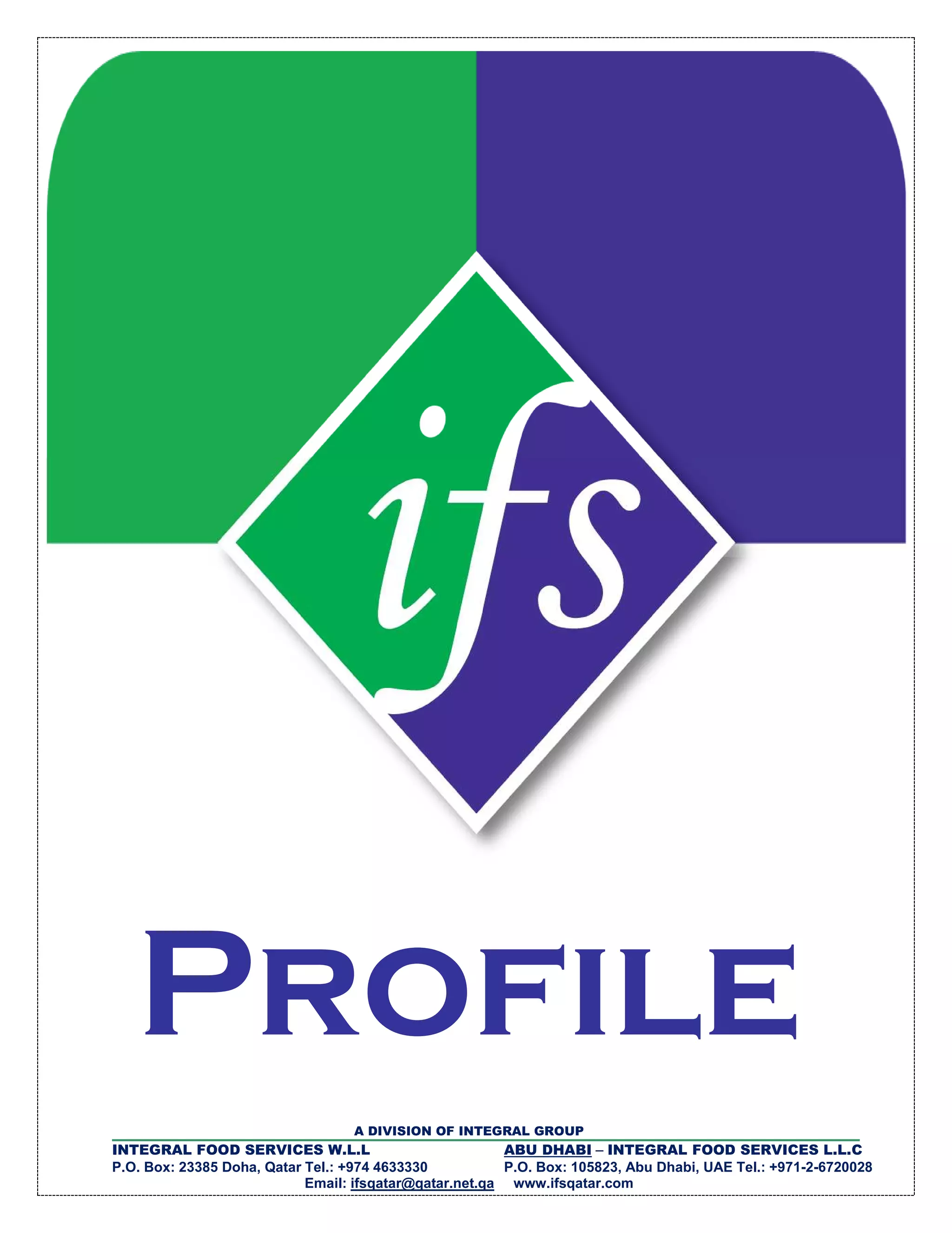 Integral Food Services W.L.L Company Profile | PDF