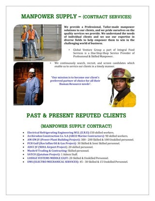 Integral Food Services W.L.L Company Profile | PDF