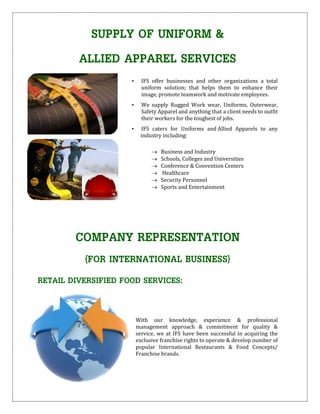 Integral Food Services W.L.L Company Profile | PDF