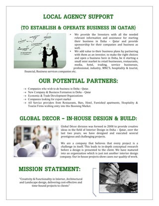 Integral Food Services W.L.L Company Profile | PDF