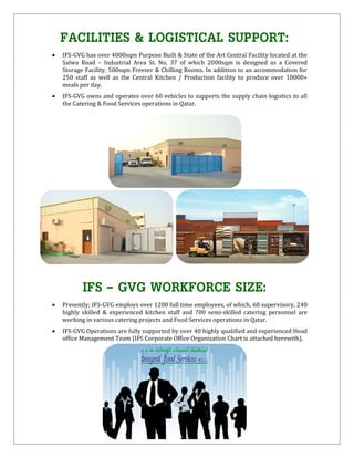 Integral Food Services W.L.L Company Profile | PDF