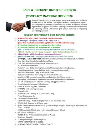 Integral Food Services W.L.L Company Profile | PDF