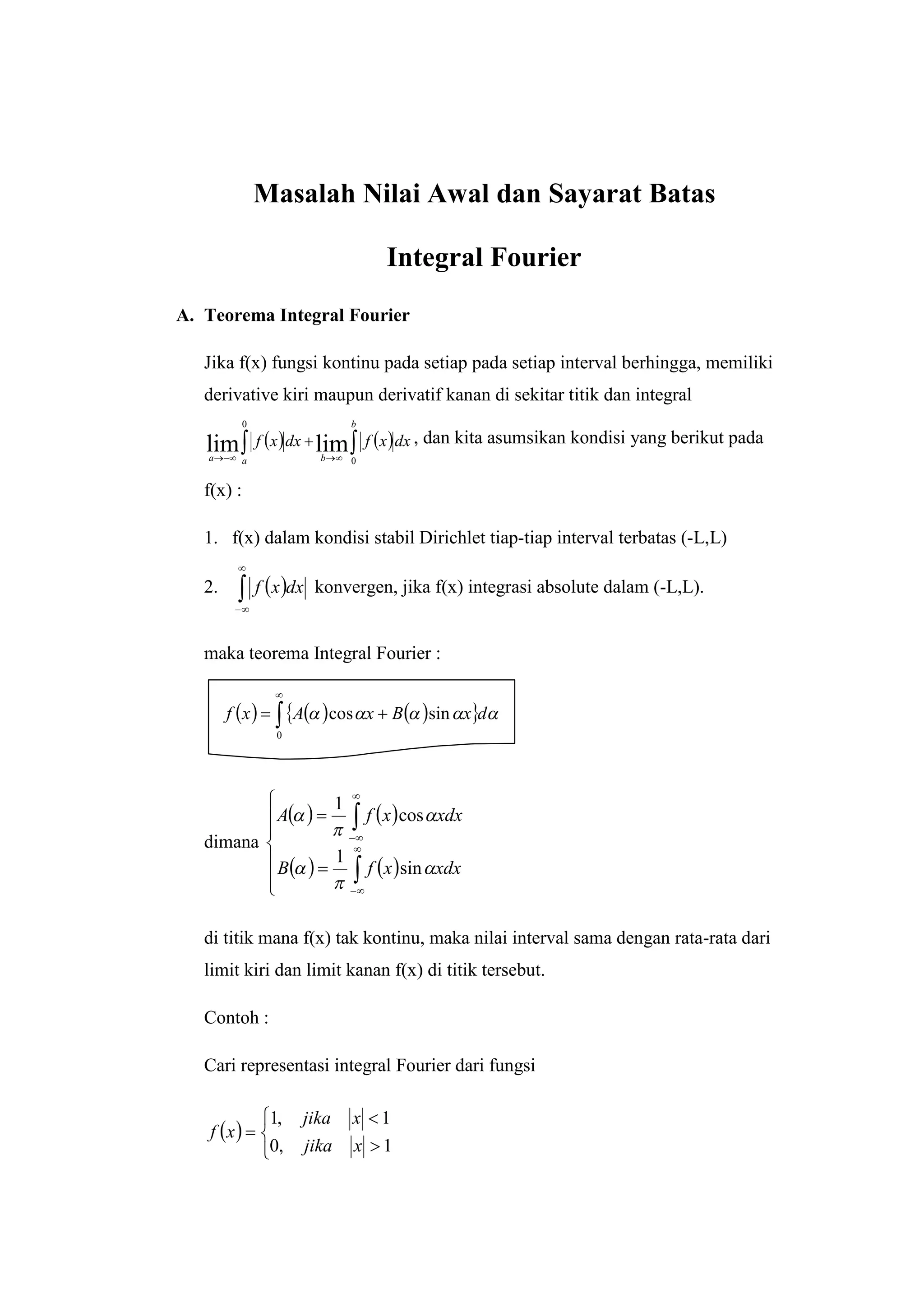 Integral fourier | PDF