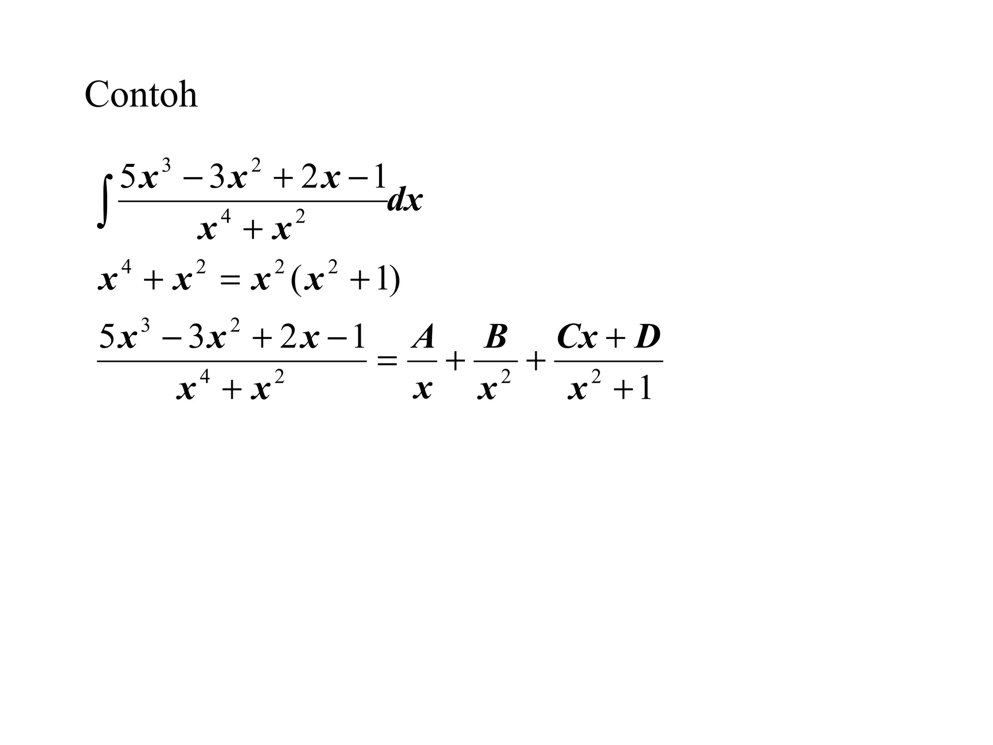 Integral fungsi rasional (2) | PPT