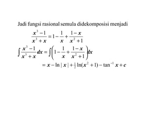 Integral fungsi rasional (2) | PPT