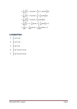 Integral Fungsi Trigonometri | DOCX